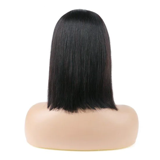 U Part Bob Wigs Human Hair For Women Remy Hair Clip in Short Straight ...