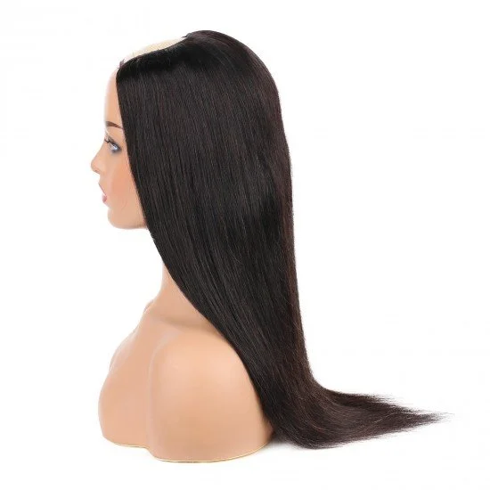 U Part Wigs Human Hair Wigs Silky Straight